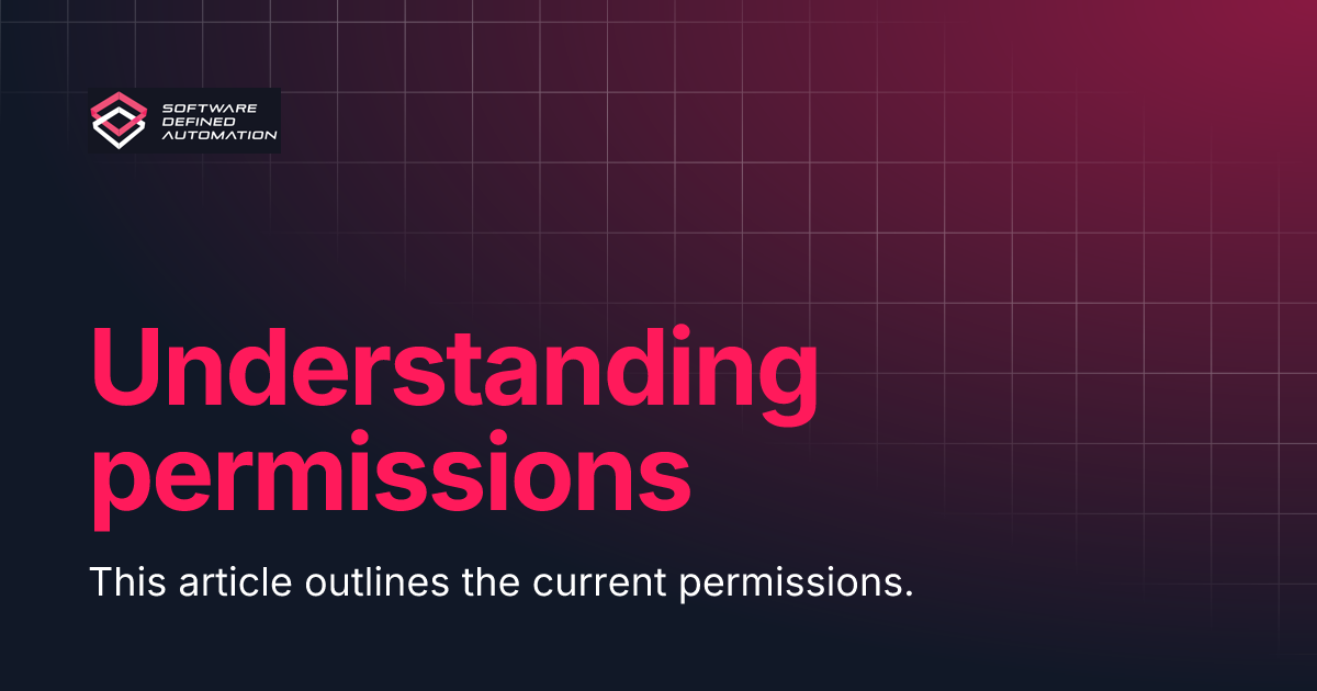 Understanding permissions | SDA User Manual